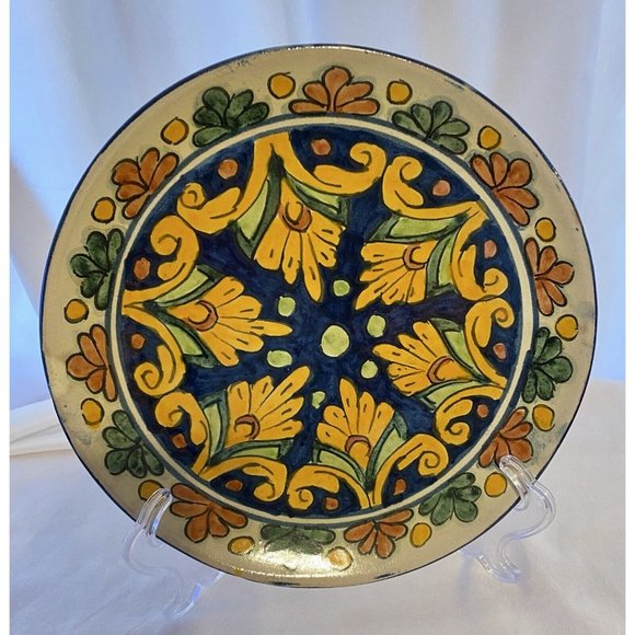 Wall Decor | Two Vintage Talavera Style Plates With Wall Hanging Mexico ...